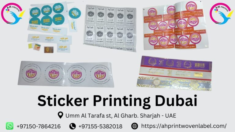 Sticker Printing Services Dubai, UAE - AH Print & Woven Label